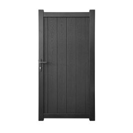 Flat Top Aluminium Garden Gate with Composite Infill & Lock